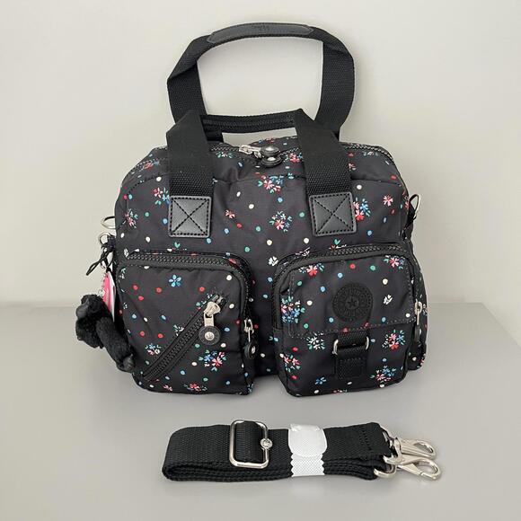 Kipling | Bags | Kipling Floral Defea Nylon Medium Convertible Shoulder ...